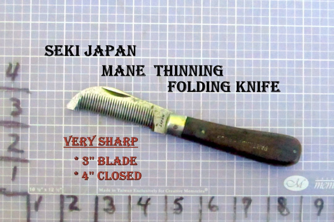 SEKI (partrade-4405) Japan Mane/animal Hair Trimming Folding Knife 3 ...