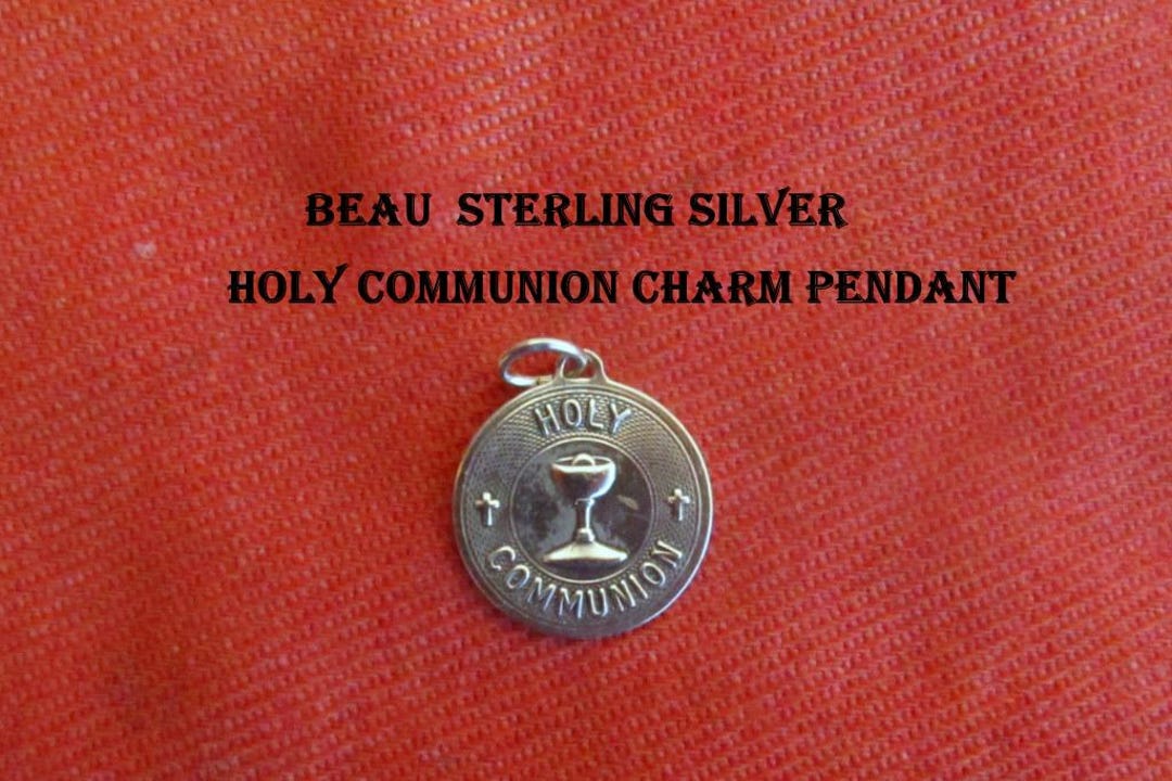 Sterling Silver First Holy Communion Charm Pendant by Beau Preowned - Etsy