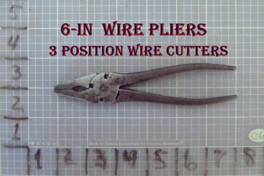 6-in. Electricians Double Jaw Wire Cutters Pliers Unbranded Scarce 6-in ...