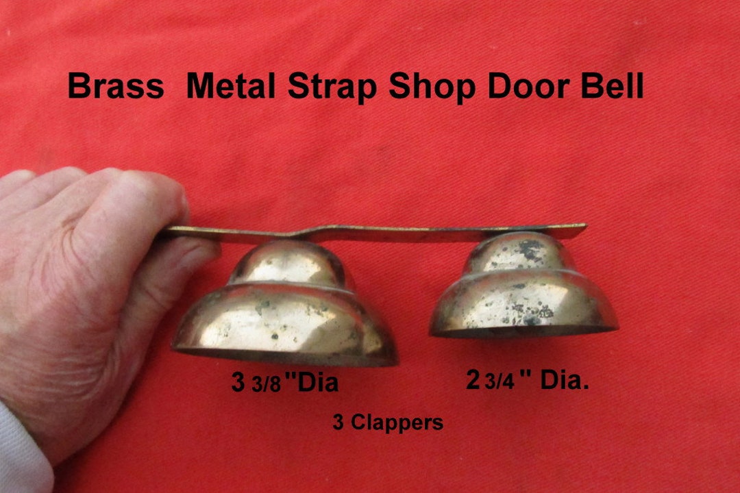 Brass Metal Strip Shop Door Bell 2 Bells 3 Clappers Great Tone” - Etsy