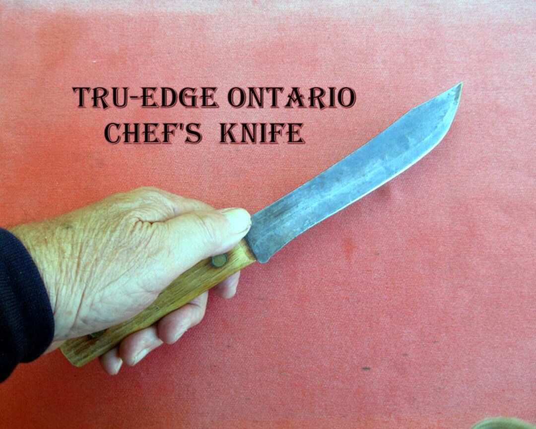 Vintage Tru-edge Ontario Chef's Knife: Full Tang Wood Handle - Etsy