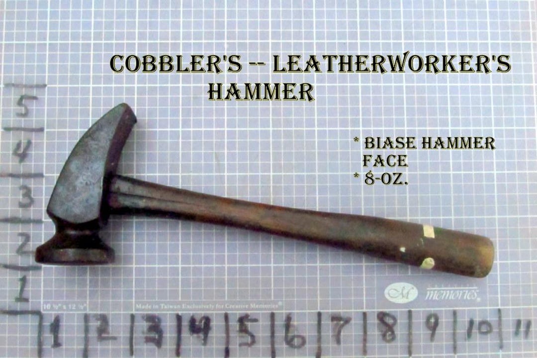 Cobbler's Leatherworker's Hammer Unbranded 8oz. 1 1/2'' Dia Angled ...
