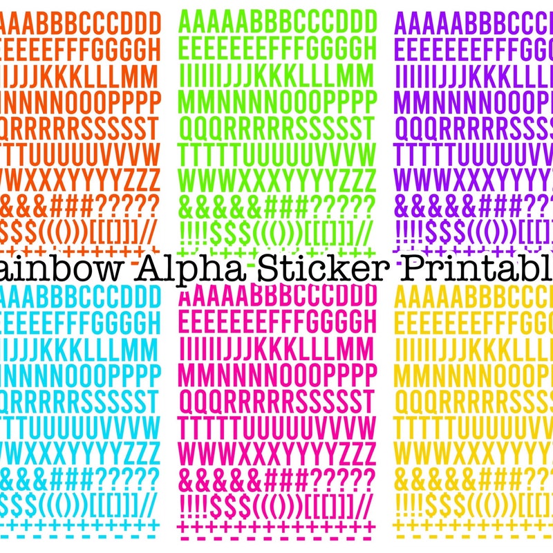 Alphabet Sheet Stickers - Etsy