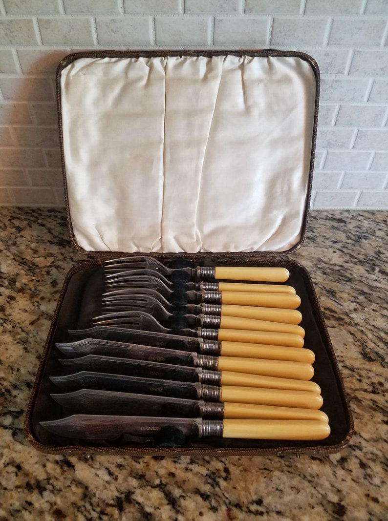Vintage Fish Knife and Fork Set - Etsy