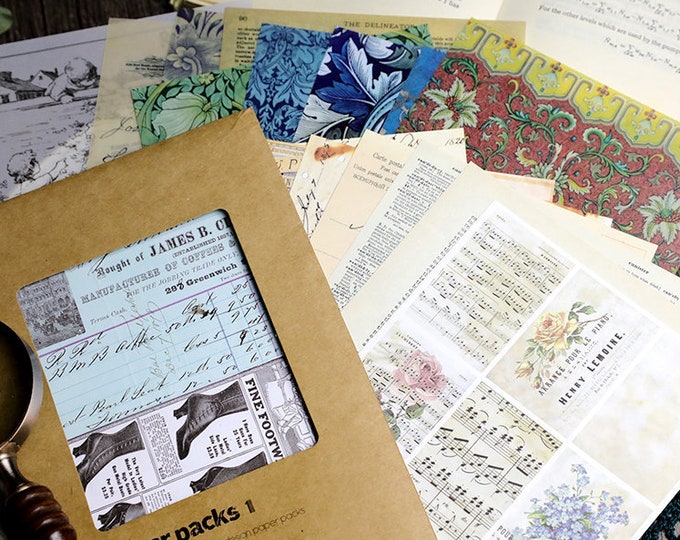 18pcs Vintage Style Junk Journal Kit Pack Vellum Sticker Old - Etsy