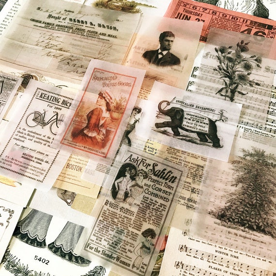 59 pcs Vintage Retro Junk Journal Kit Pack Canvas Texture | Etsy