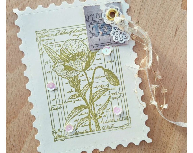 24 Pcs Stamp Shapes Die Cut Card Set Assorted Size & Paper - Etsy