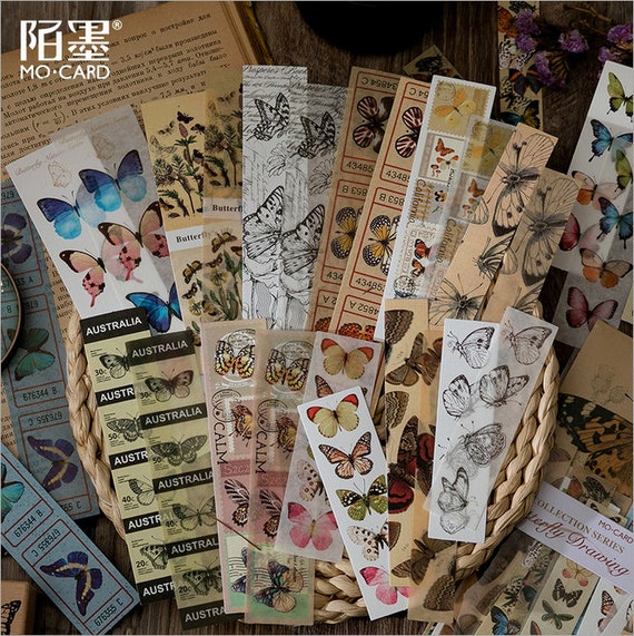 30pcs Vintage Style Retro Washi & Canvas Sticker Set Deco TN | Etsy