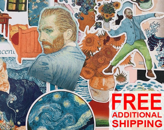 16 pcs Vincent van Gogh Impressionist Paintings Sticker Set | Etsy