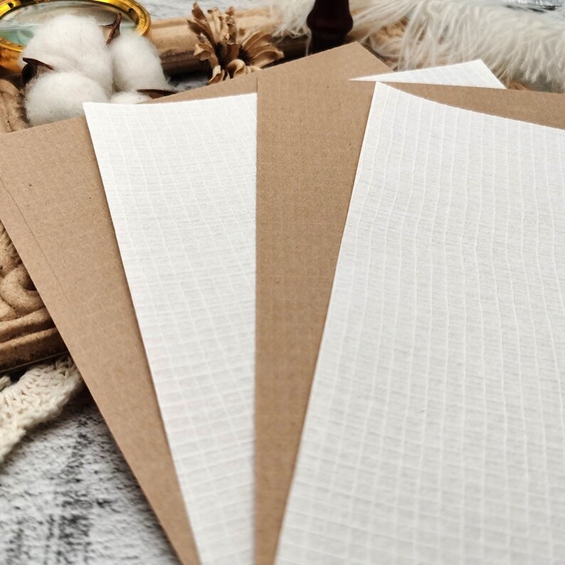 9 Sheets Kraft Paper Set Special Check Pattern Thin Paper - Etsy