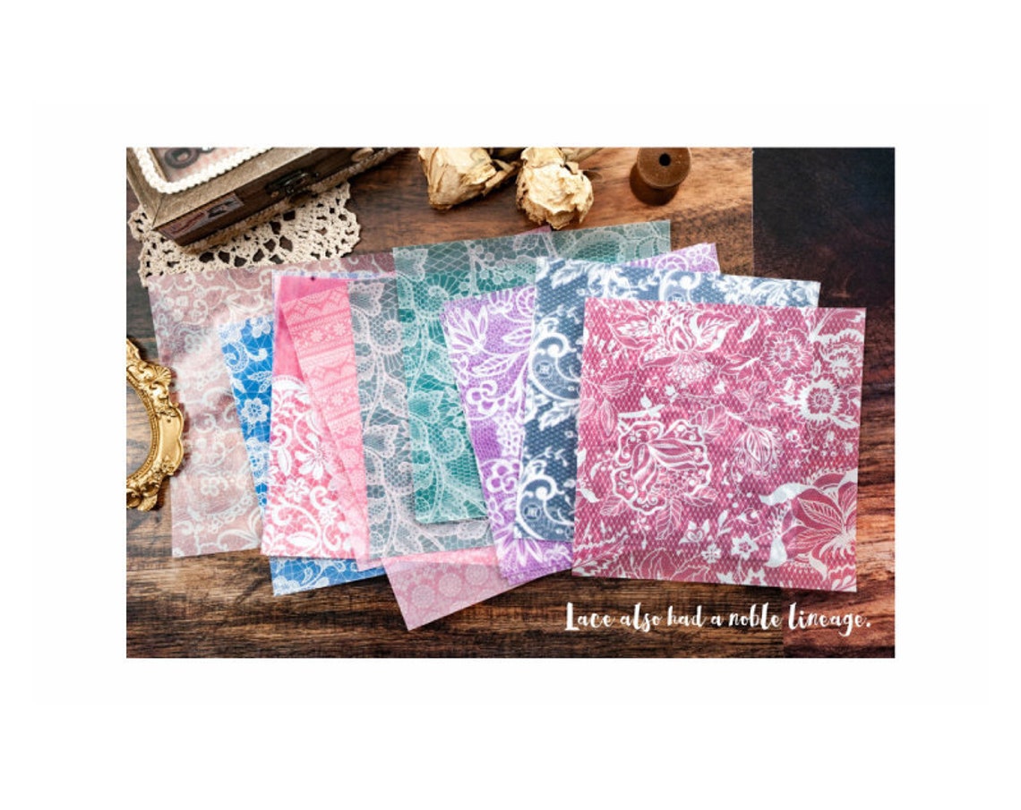 16 Sheets Assorted Pattern Thin Paper Pack A Junk Journaling | Etsy