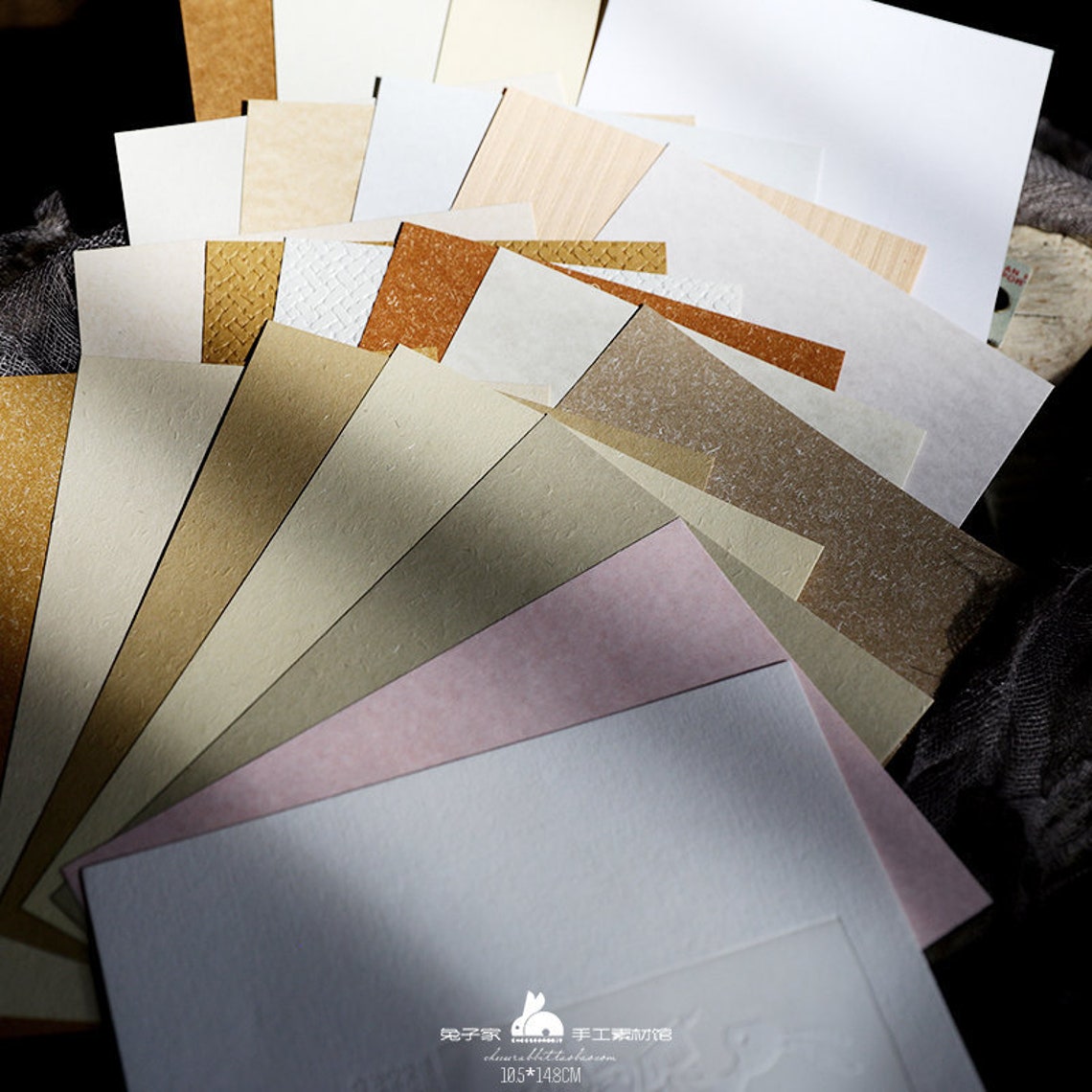22 Sheets Assorted Textured Paper Pack TN Art Journaling - Etsy