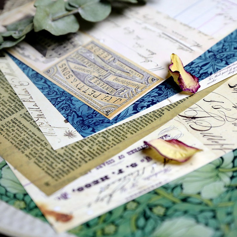 18pcs Vintage Style Junk Journal Kit Pack Vellum Sticker Old | Etsy