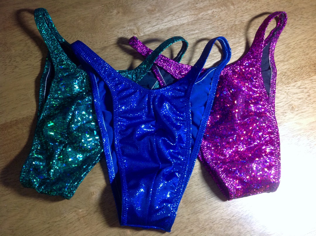 Mens *PRO CUT* Bodybuilding Posing Suit Trunks in Hologram Fabric - Etsy