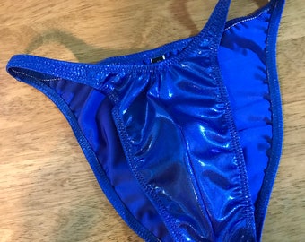 Blue Metallic Spandex Posing Trunks / Men's NPC - Etsy