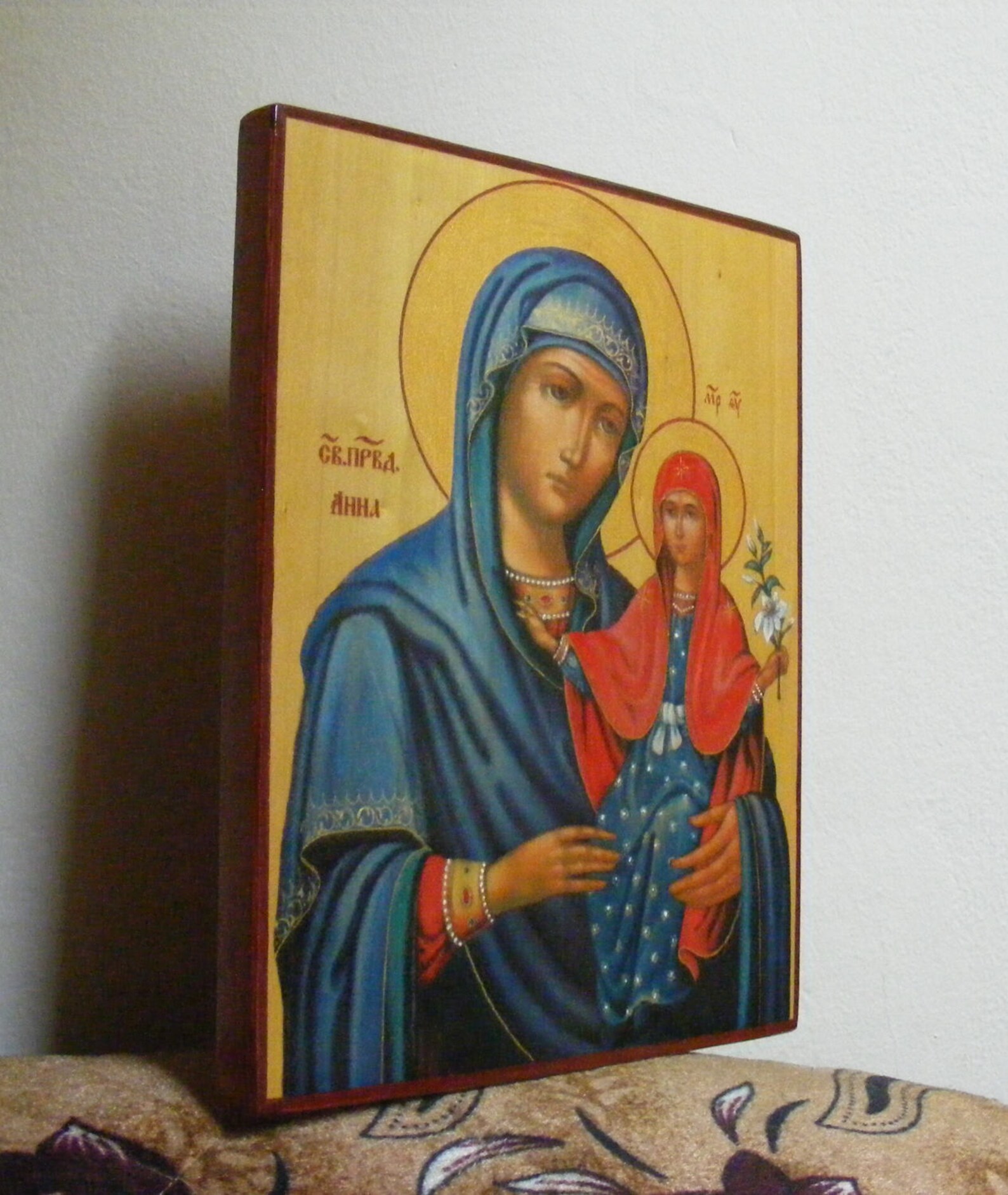 Holy Righteous Anna, Mother of the Virgin Mary Icon Hand-painted of Hot ...
