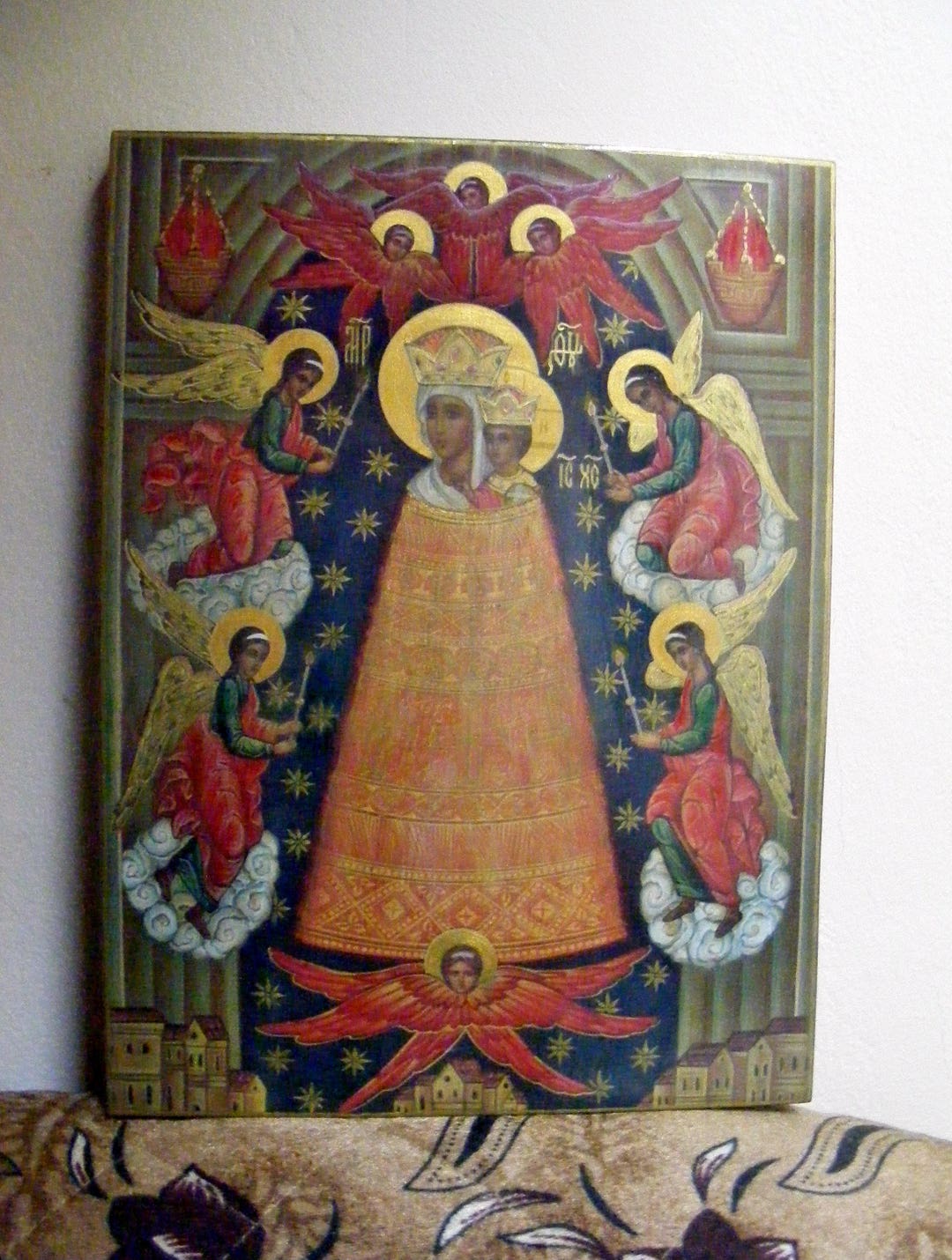 Adding Intellect or the Enlightening Icon Hand-painted of Hot Colors ...