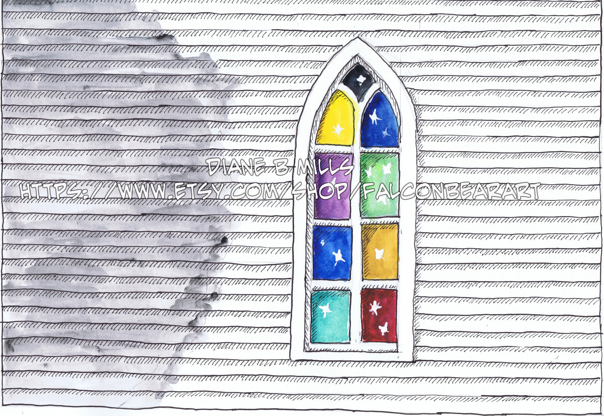 Original Pen and Ink Drawing Called Reminiscing on Dreams for the ...