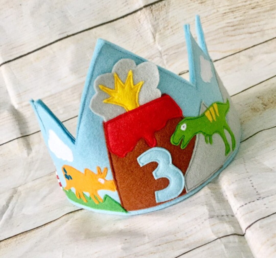 Dinosaur Birthday Crown, Dinosaur Crown, Dinosaur Party, Boy's Birthday ...