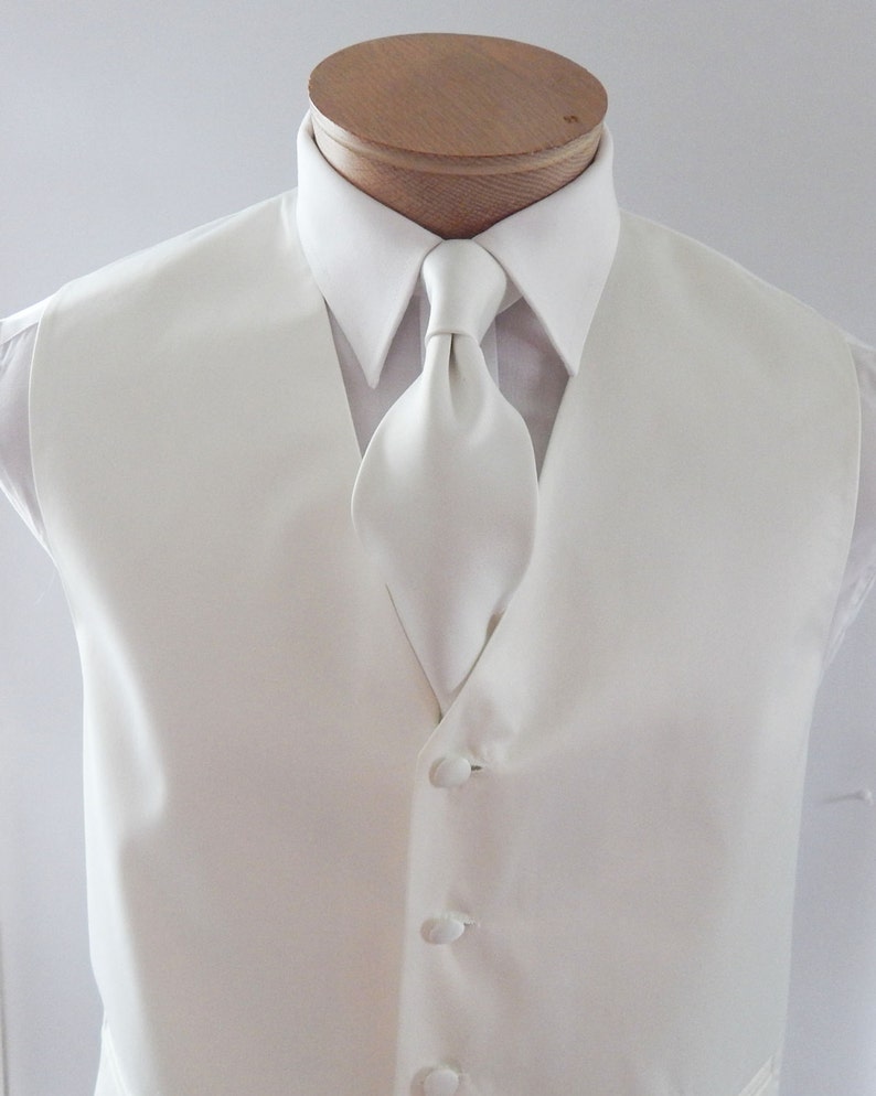 Mens Vest White Smooth Satin and Covered Buttons Vest Comes - Etsy