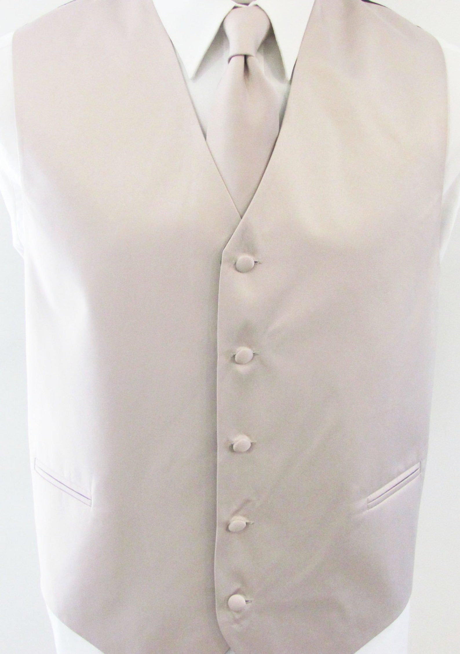 Mens Vest Nude Pink Rose Gold and Covered Buttons Vest Comes | Etsy