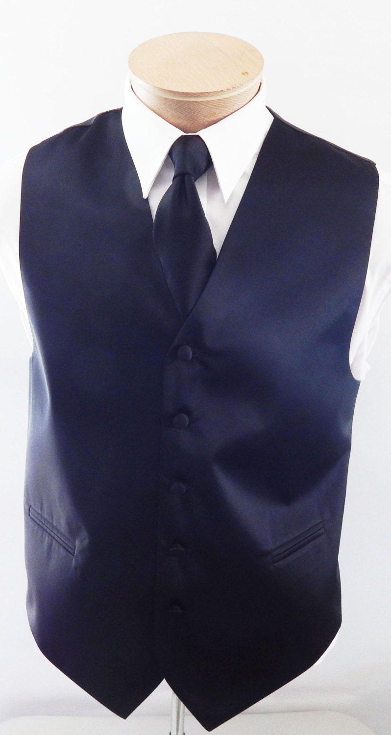Mens Vest Black Smooth Satin With Covered Buttons Vest Comes | Etsy