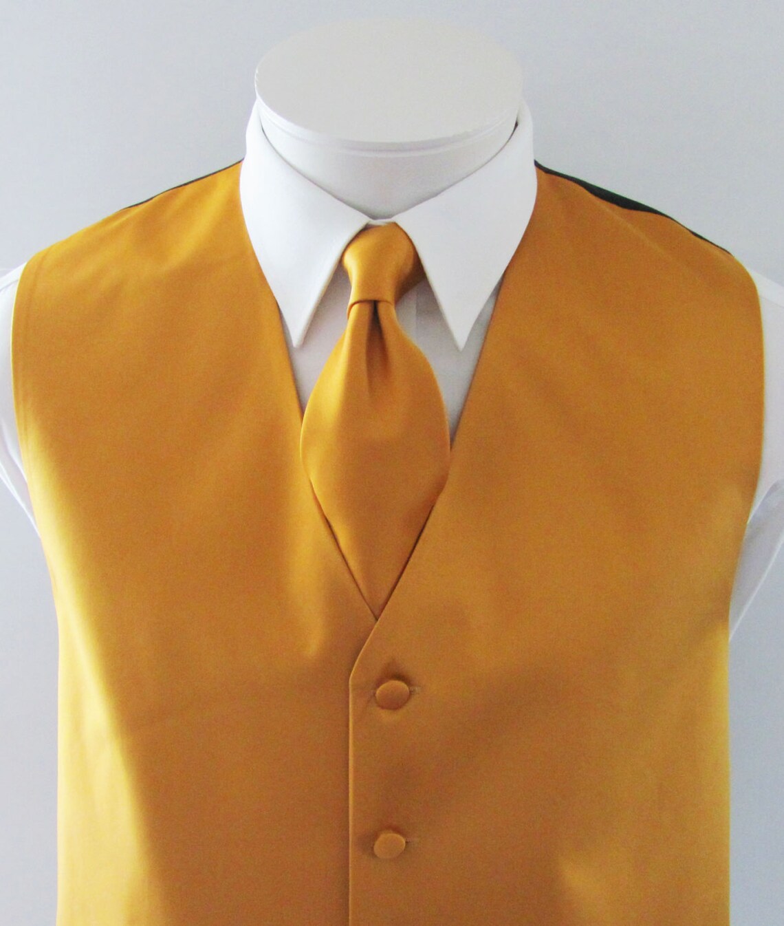 Mens Vest Mustard Gold Smooth Satin and Material Covered - Etsy