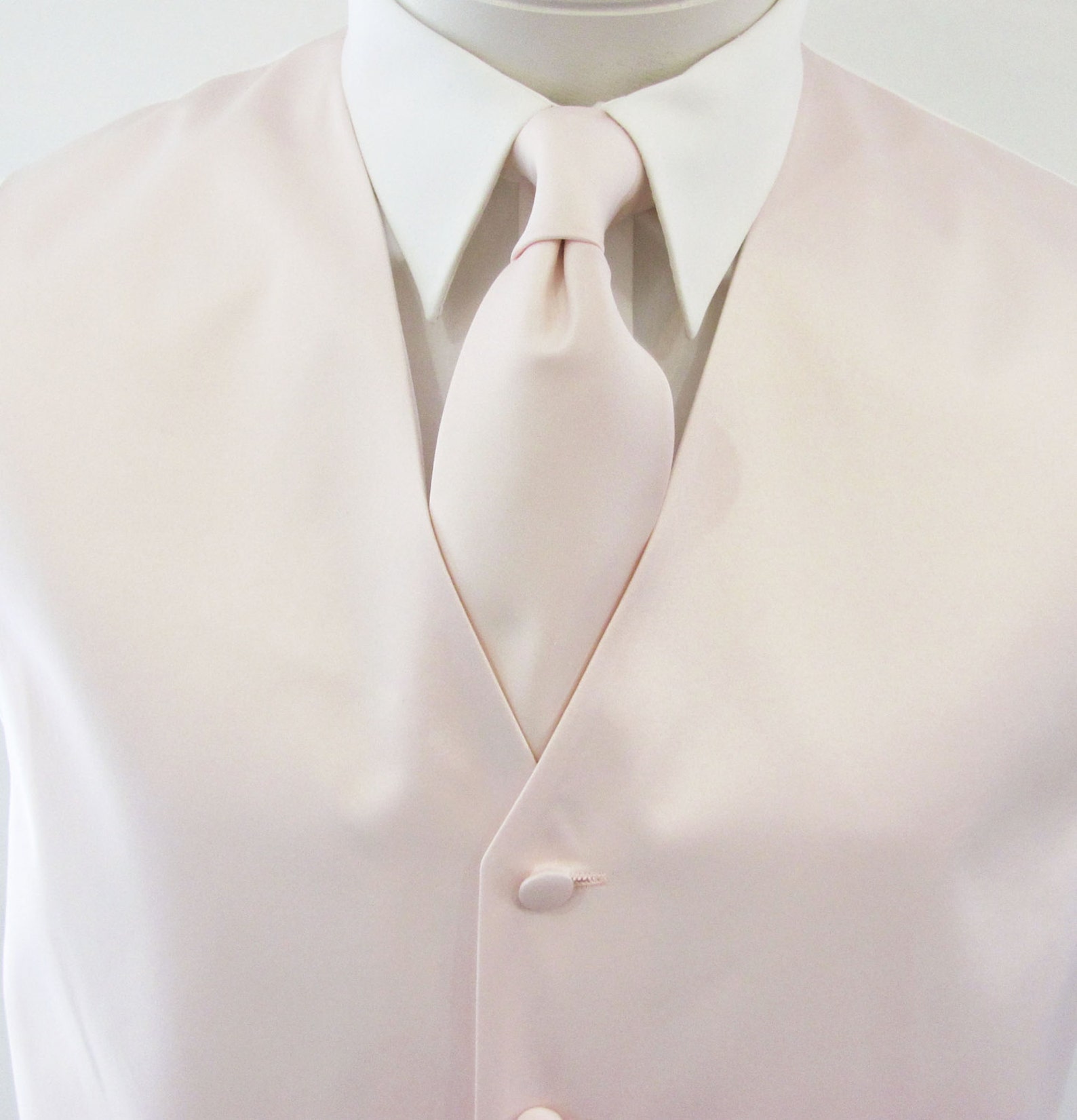 Mens Vest Angel Blush Pale Pink With Covered Buttons Vest Comes With ...