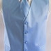 Mens Vest Light Blue Smooth Satin and Covered Buttons Vest Comes With ...