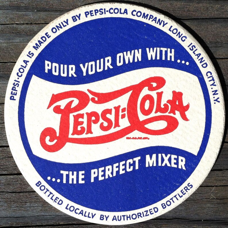 Vintage Original 1930-40s PEPSI COLA Drink Coasters Double Dot Coaster ...