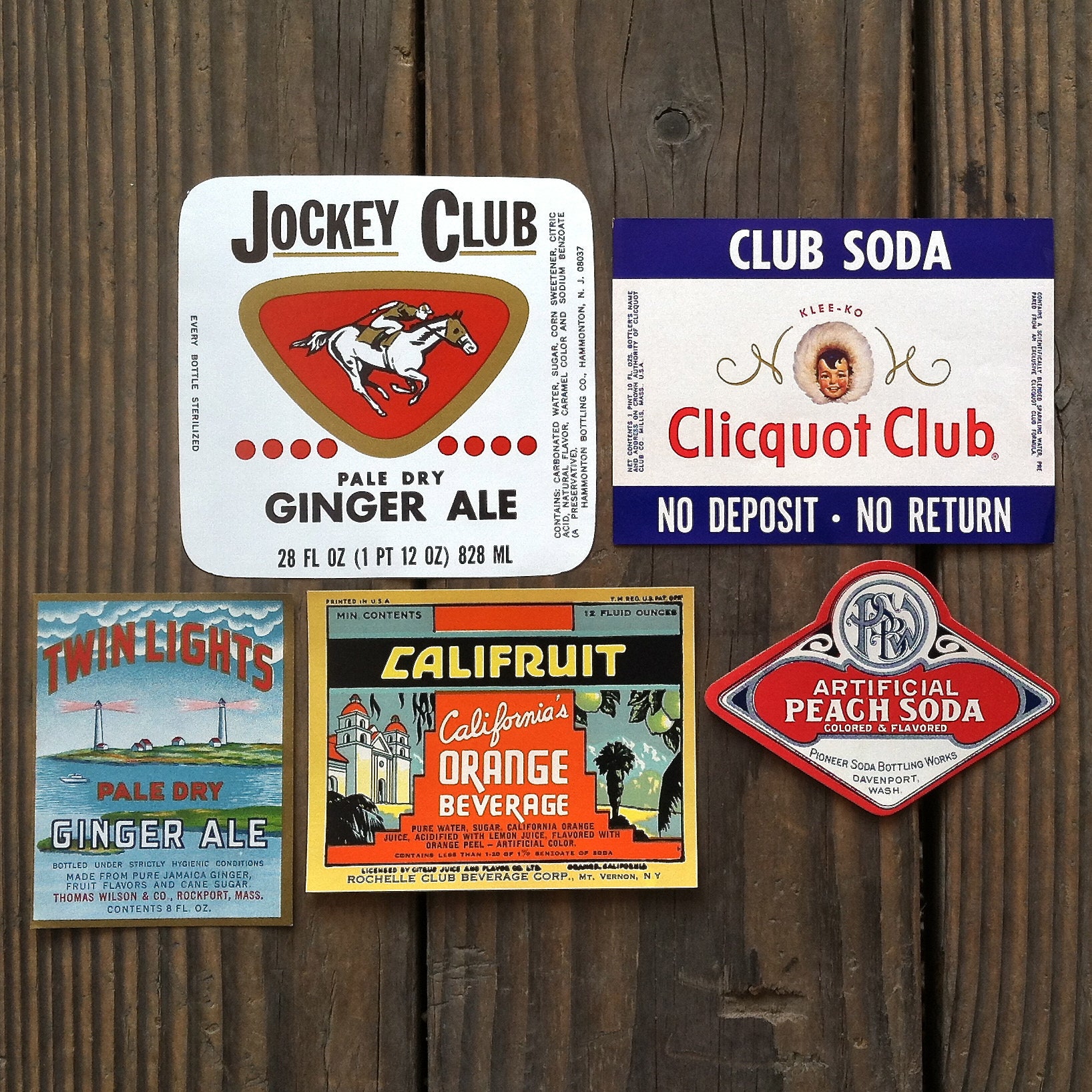 100 Different HOARDHOUSE SODA Bottle Labels 1890s-1950s Unused Label ...