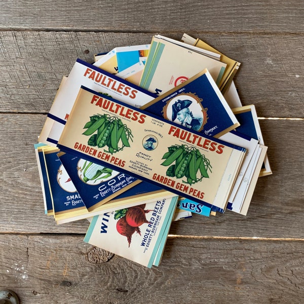 Vintage Can Labels - Etsy