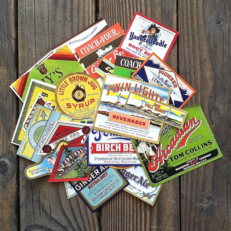 Vintage Soda Labels - Etsy