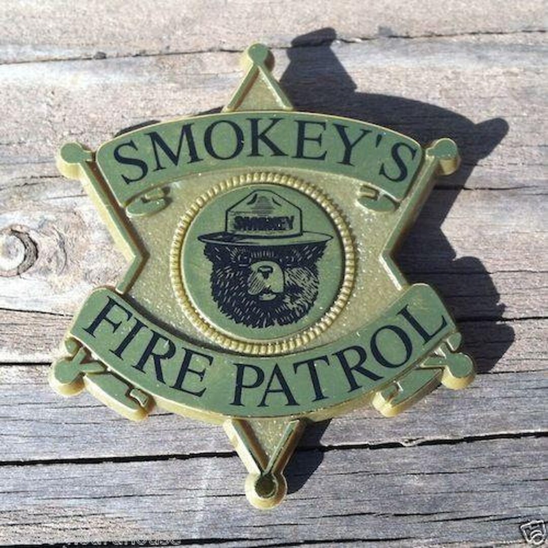Vintage Original SMOKEY'S FIRE PATROL Plastic Sheriff Badge 1960s - Etsy