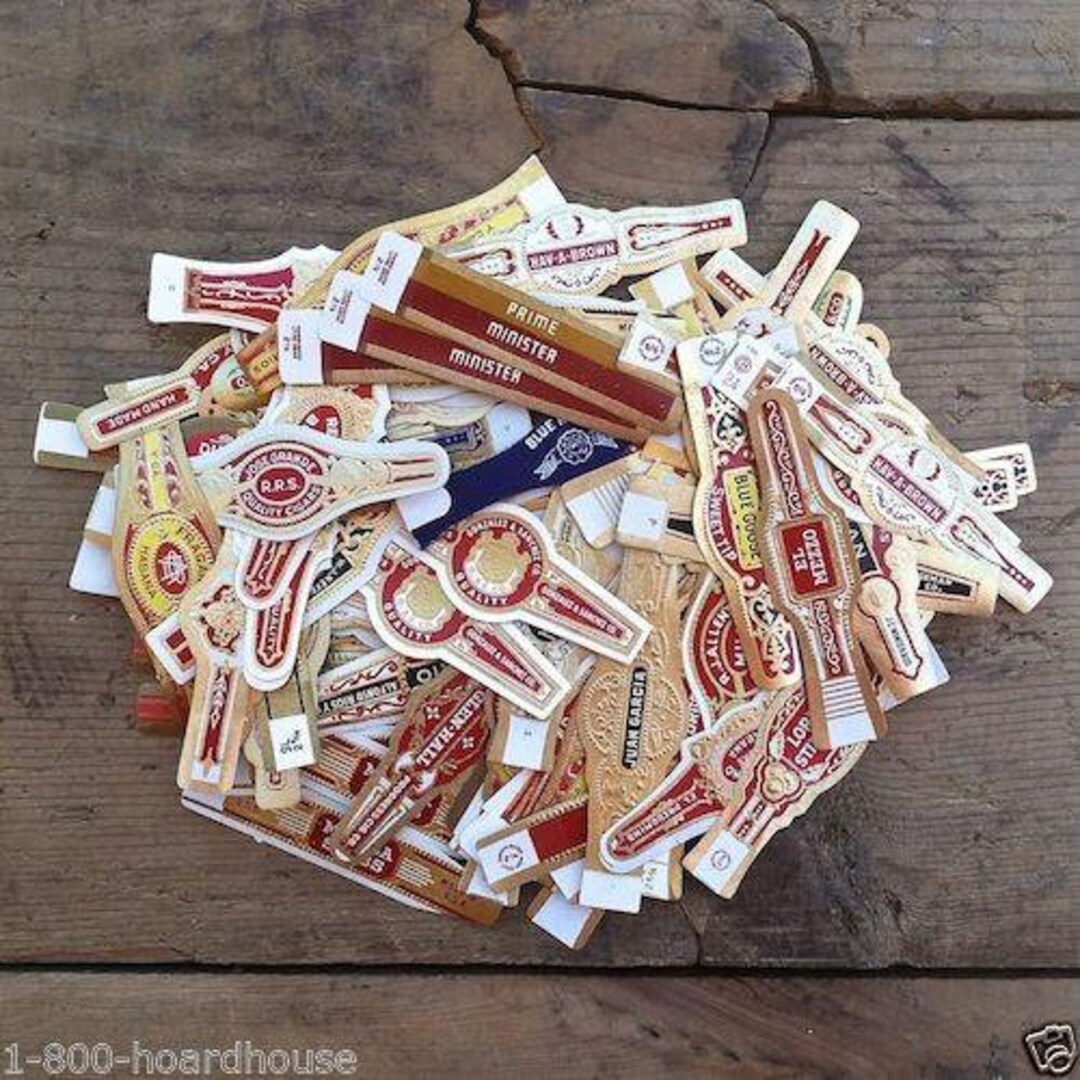 100 Vintage Original CIGAR BAND Label Collection 1920s-30s - Etsy