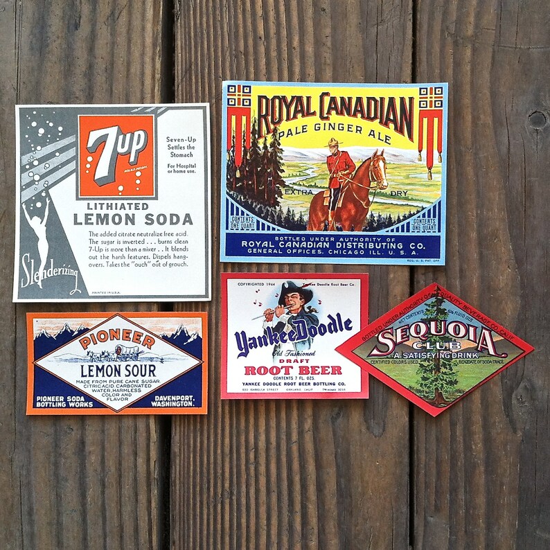 100 Different HOARDHOUSE SODA Bottle Labels 1890s-1950s Unused Label ...