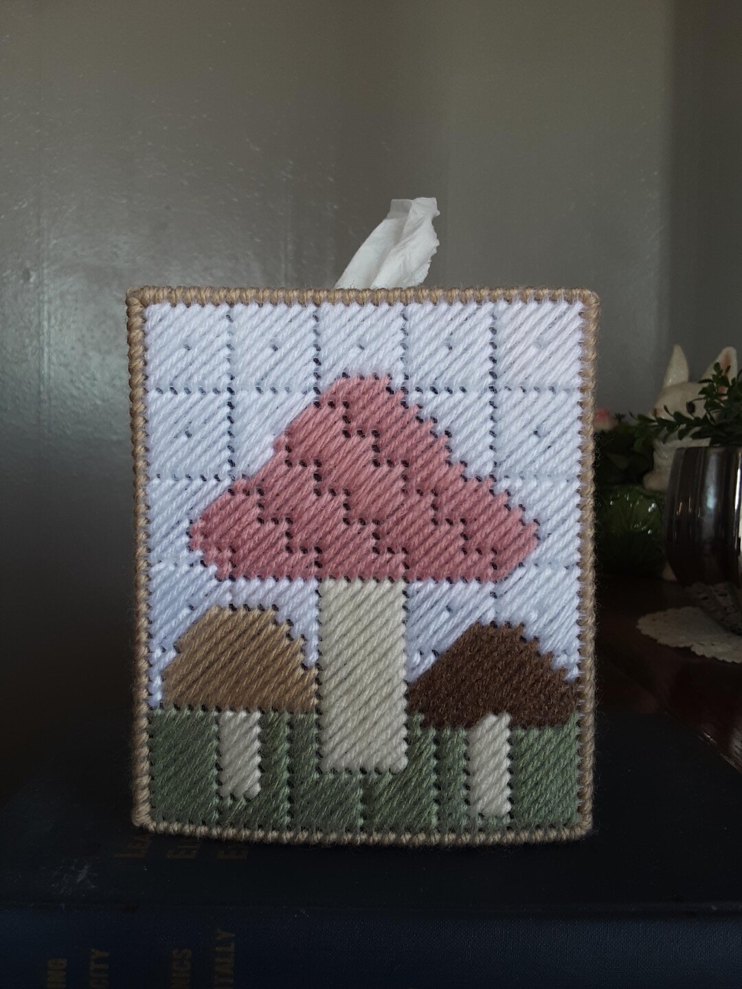 Mushroom Pastel Tissue Box Cover - Etsy