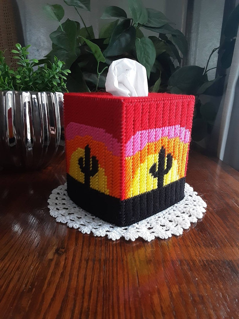 Desert Sunset Tissue Box Cover - Etsy