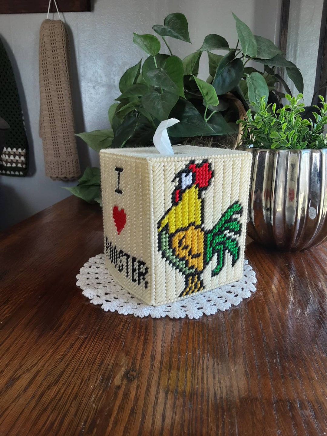 Rooster Tissue Box Cover - Etsy