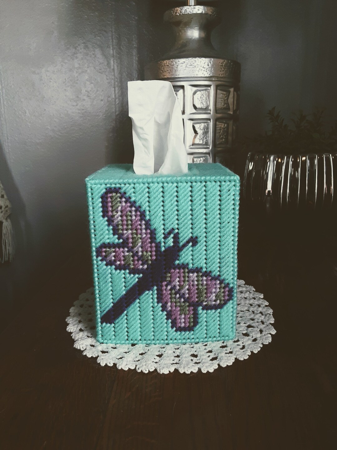 Dragonfly Tissue Box Cover - Etsy