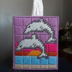 Dolphins at Sunset Tissue Box Cover - Etsy