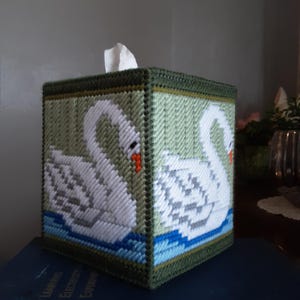 Swan Tissue Box Cover - Etsy