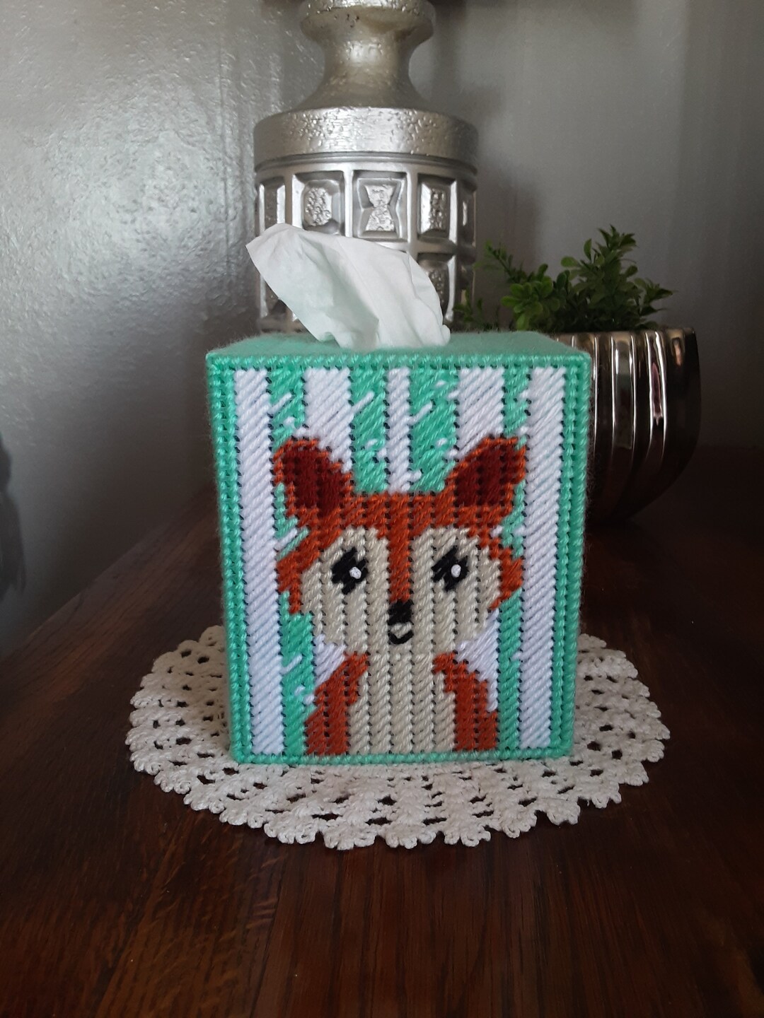 Fox Tissue Box Cover - Etsy