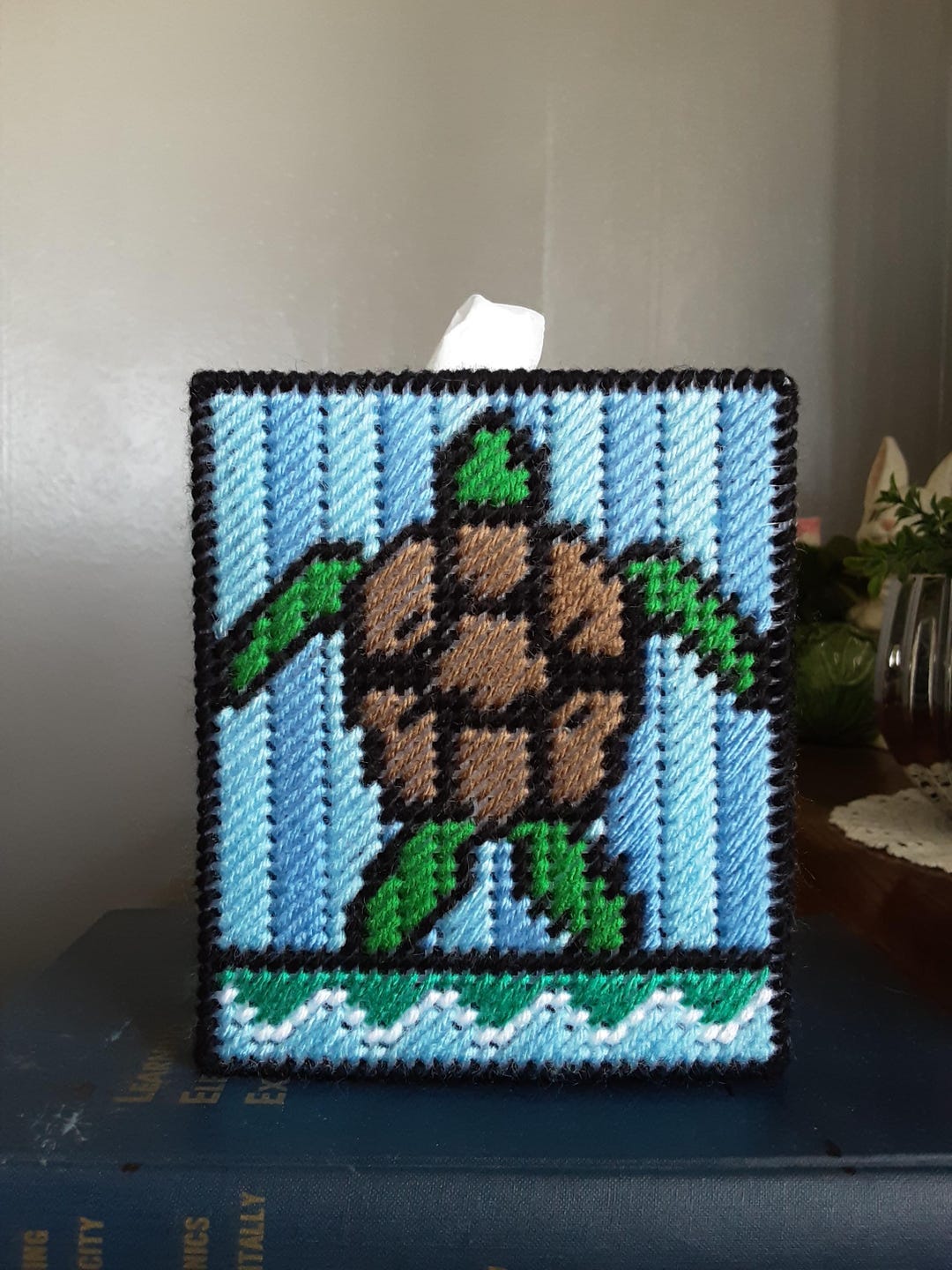 Sea Turtle Tissue Box Cover - Etsy