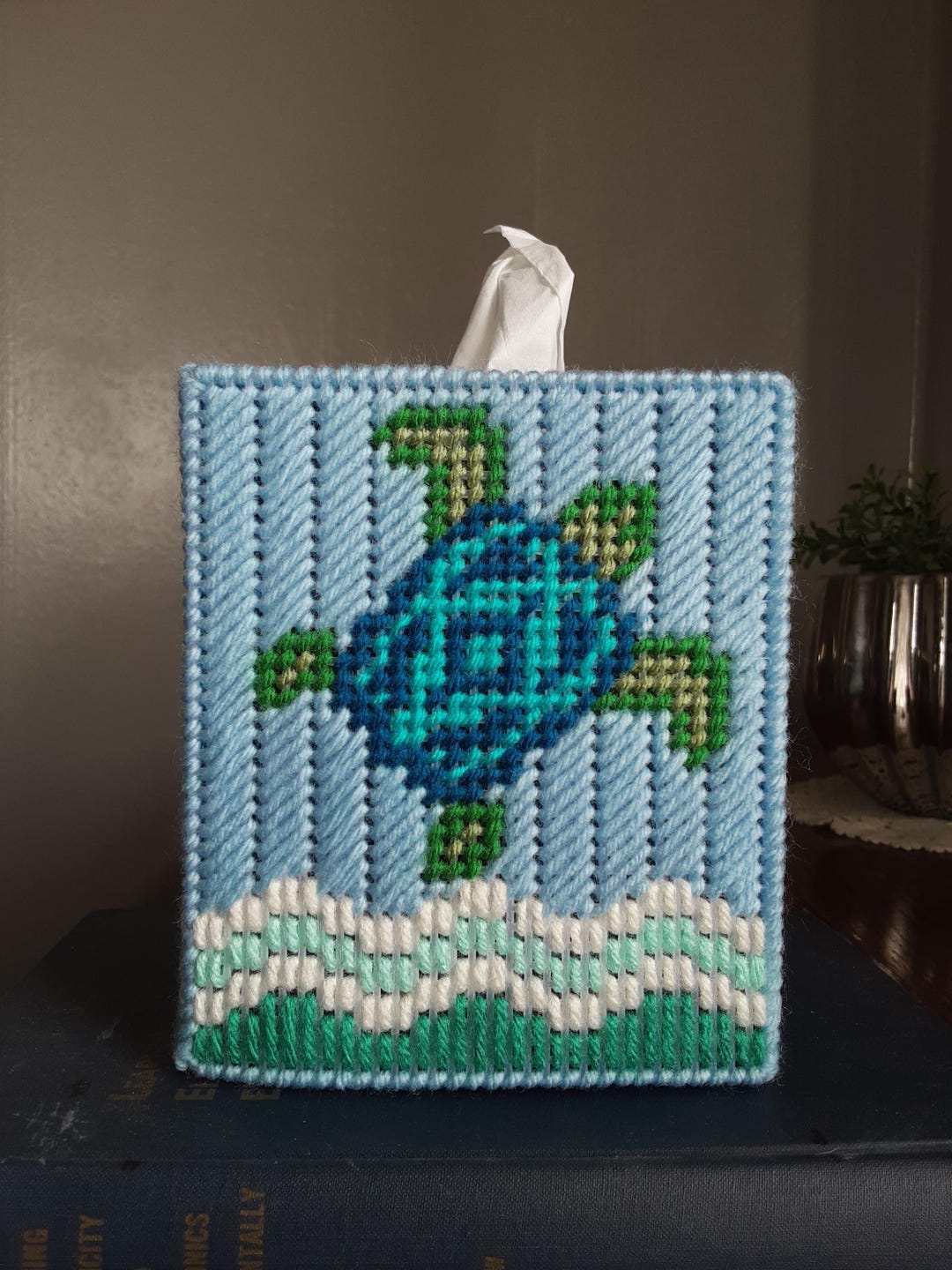 Sea Turtle Tissue Box Cover - Etsy