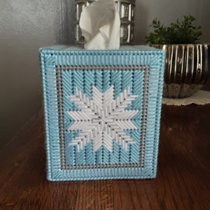 Snowflake Tissue Box Cover - Etsy