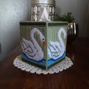 Swan Tissue Box Cover - Etsy