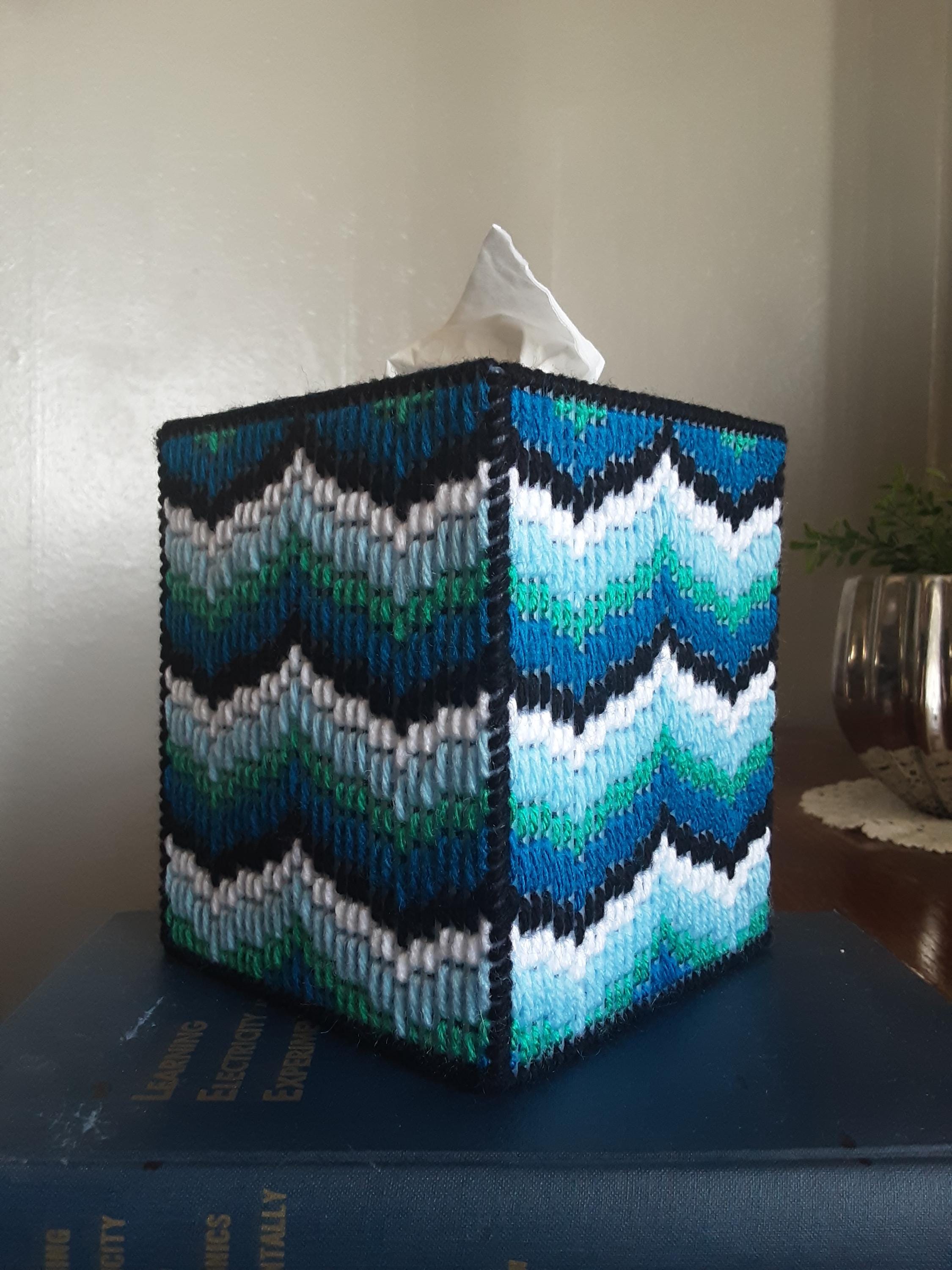 Bargello Tissue Box Cover - Etsy