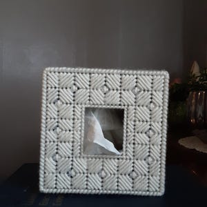 Intricate Off-white Tissue Box Cover - Etsy
