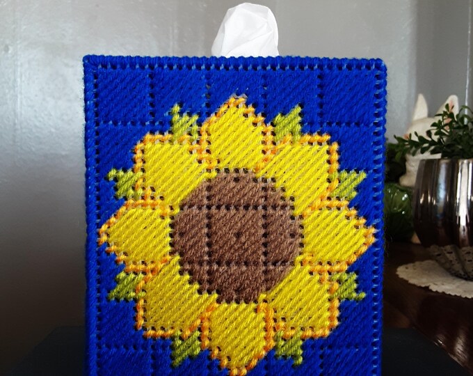 Sunflower Tissue Box Cover - Etsy